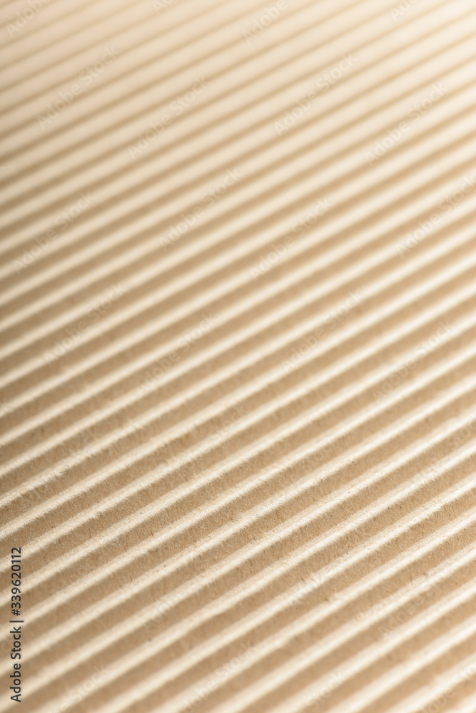 Carton or cardboard packing material. Texture of corrugated paper ...