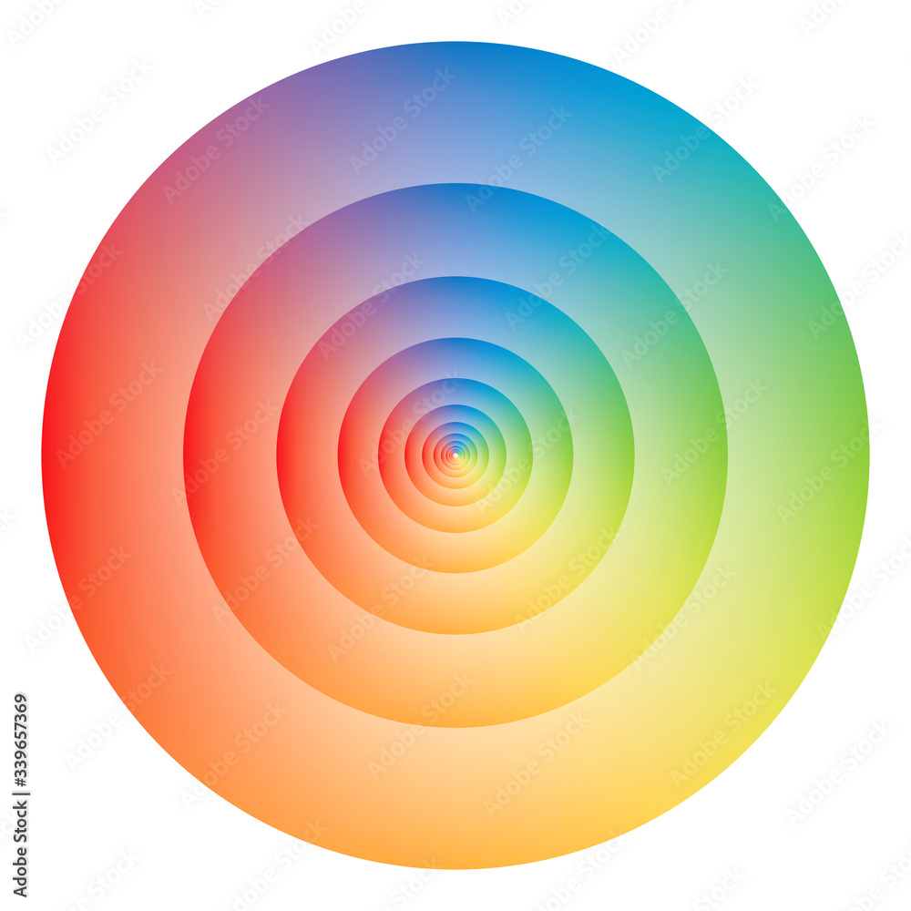Color wheel circle with blended colors. Abstract rainbow gradient with ...