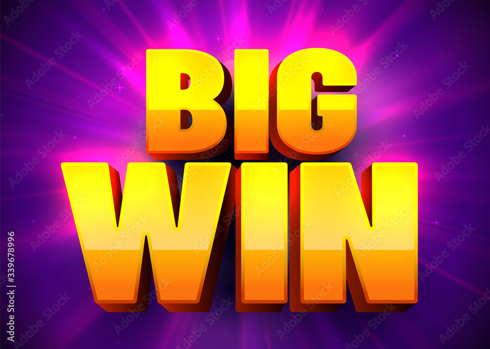 Big Win banner for online casino, poker, roulette, slot machines, card ...