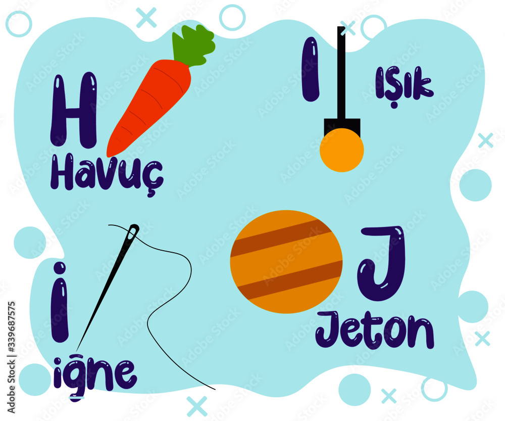 Resimli Türkçe Alfabe: Means Turkish Alphabet with pictures. Designed ...