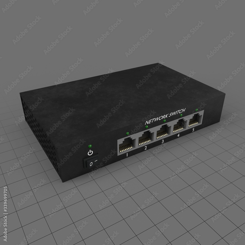 Network switch Stock 3D asset | Adobe Stock
