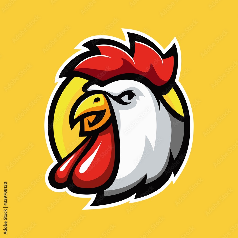Chicken Animated Logo Vector Stock Vector | Adobe Stock