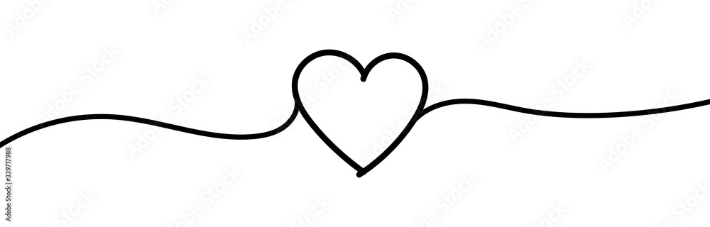 Heart sketch doodle. Tangled grungy round scribble hand drawn with thin ...