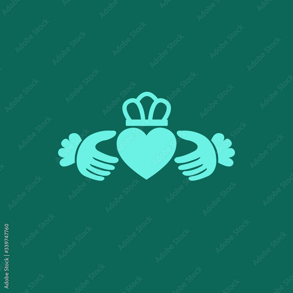claddagh ring vector icon Stock Vector | Adobe Stock