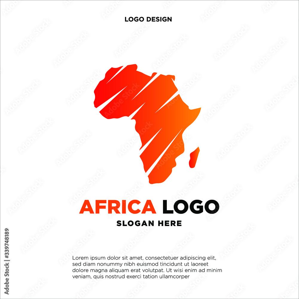 Modern African logo designs with swoosh logo vector, Map logo designs ...