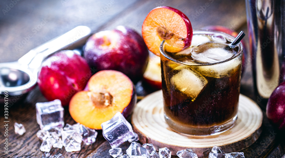 Brazilian caipirinha, typical Brazilian cocktail made with plum ...