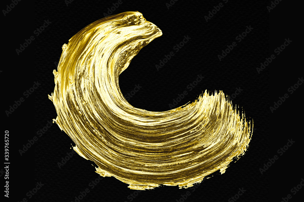 Gold brush stroke Stock Photo | Adobe Stock
