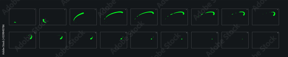trail smoke Animation sprite sheet for game or cartoon or animation ...