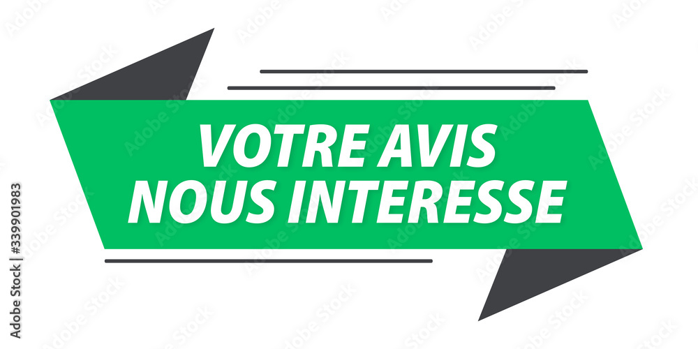 Vecteur Stock votre avis nous intéresse bannière | Adobe Stock
