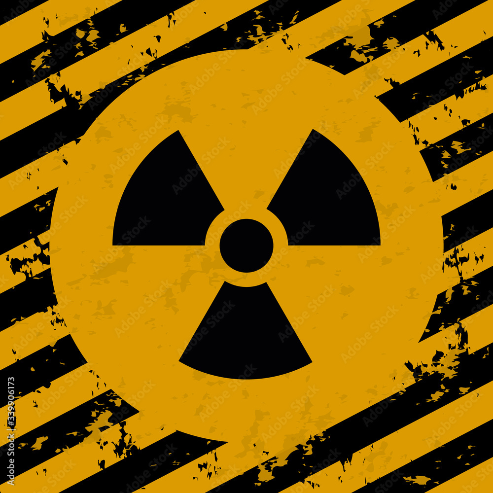 Vector illustration of a grunge biohazard warning sign. Infected ...
