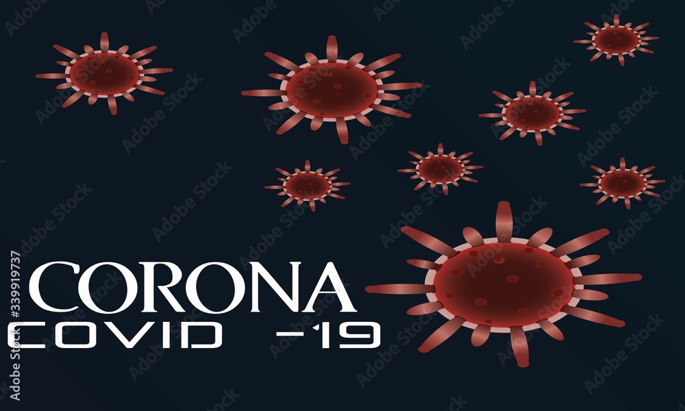 Covid-19 Coronavirus concept inscription typography design logo. World ...
