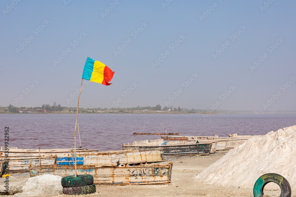 Lake Retba In Senegal West Africa