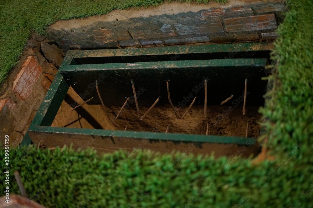 Fotka „Cu Chi tunnel, historic famous place in Vietnam war, army dig ...