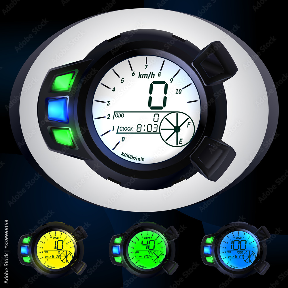 Vetor do Stock: Motorbike or motorcycle, auto or automobile, lorry ...