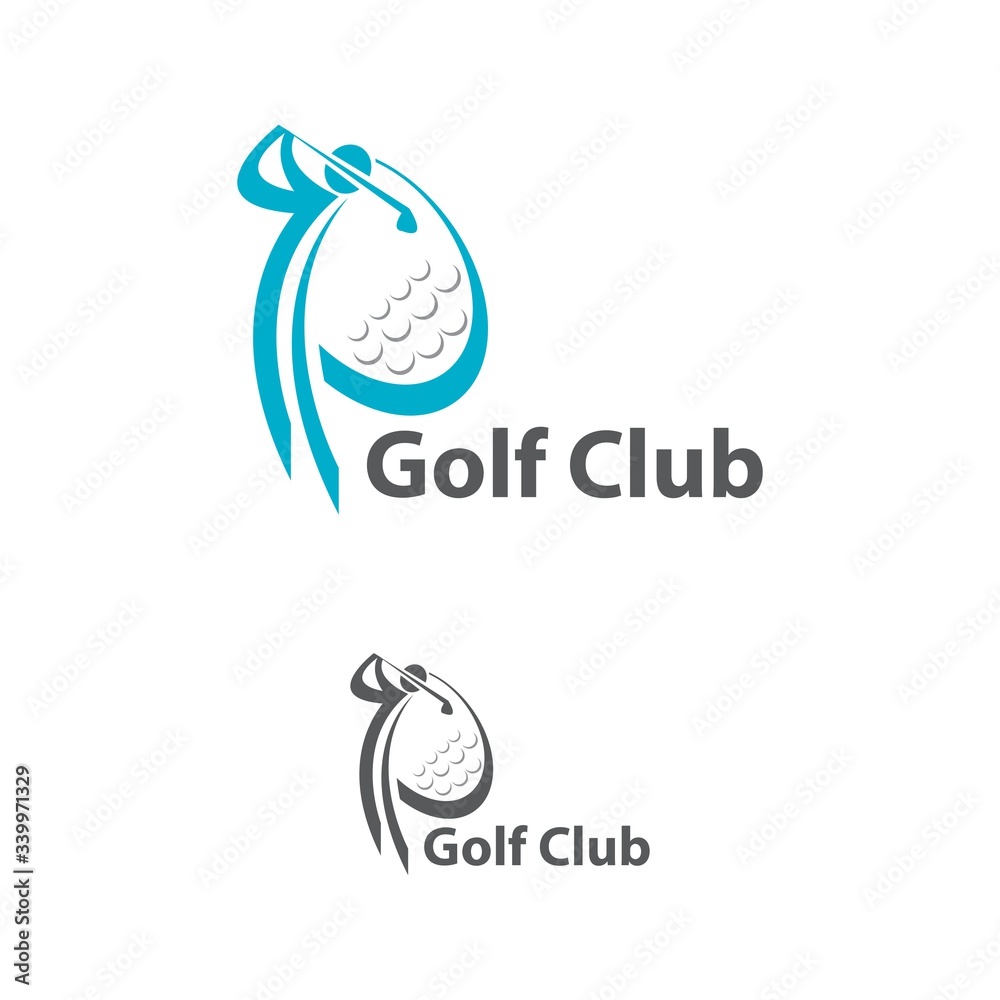 Logo of a golf in motion. This logo is suitable for many purpose as ...