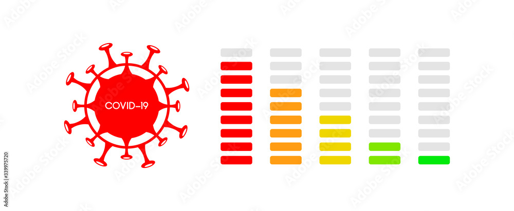 Progress graph COVID-19. vector infographic coronavirus. Pathogen ...