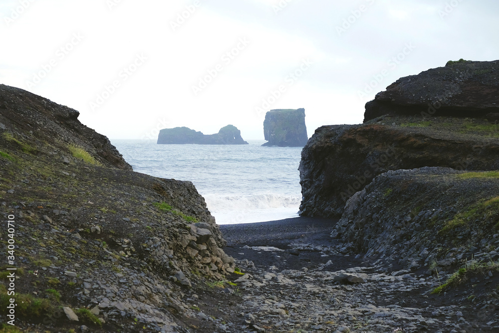 Rocky beach in iceland Stock Photo | Adobe Stock