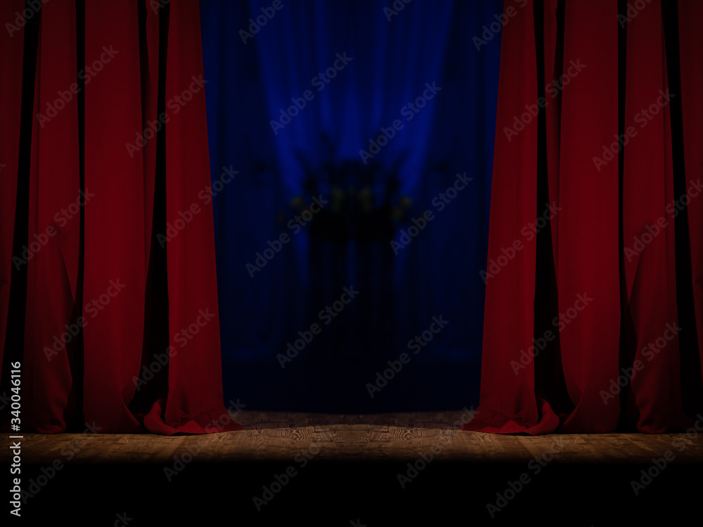 Theater curtain and stage light. Texture background for design. Stock ...