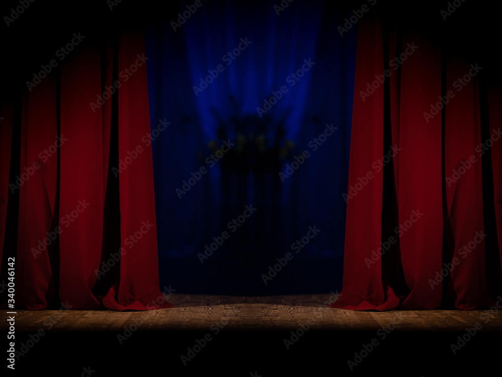 Theater curtain and stage light. Texture background for design. Stock ...