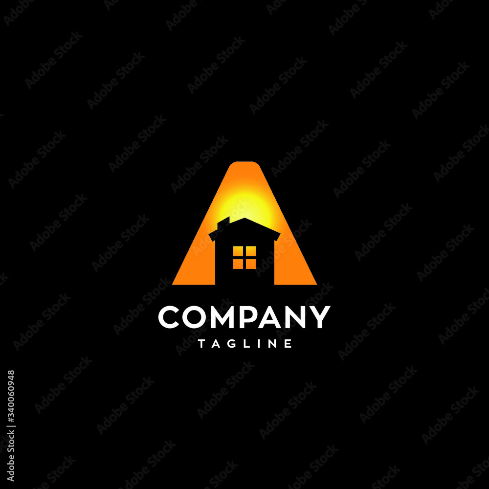 Letter A style House logo vector Stock Vector | Adobe Stock