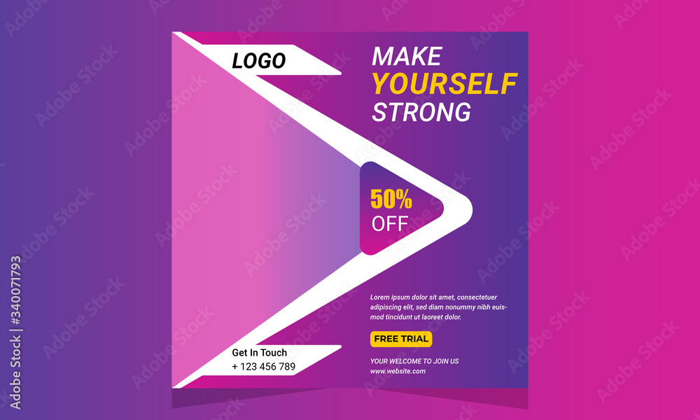 Abstract social media banner.Creative instagram add banner.Modern ...