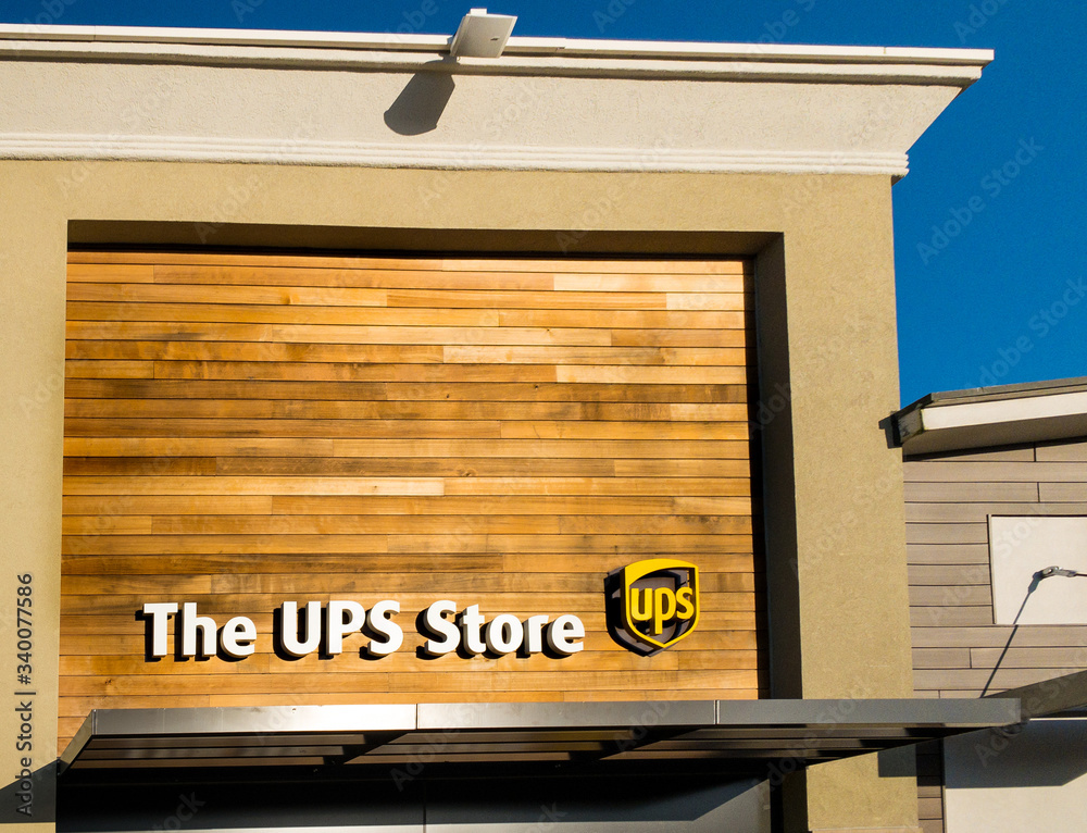 The UPS Store Retail Mail Delivery Sign and Storefront at Corte Madera ...