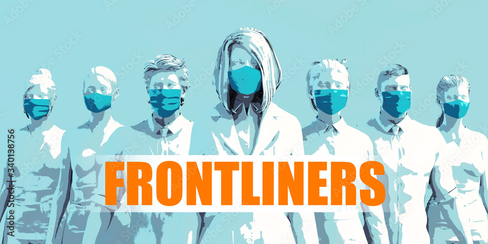 Frontliners Medical Staff Facing Coronavirus Outbreak Stock Photo ...