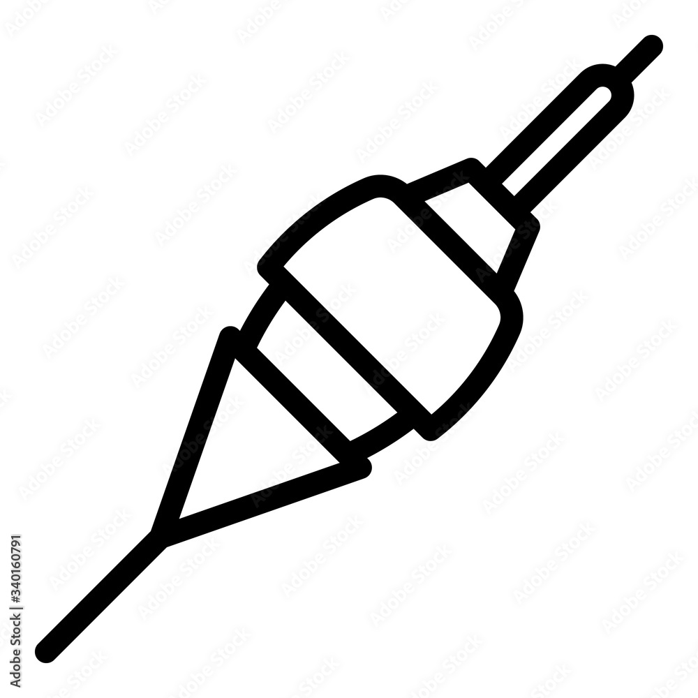 Catch fish bobber icon. Outline catch fish bobber vector icon for web ...