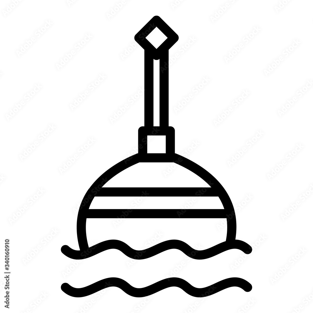 Floating bobber icon. Outline floating bobber vector icon for web ...