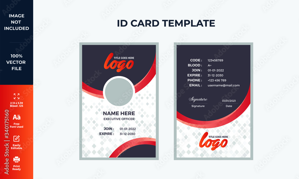 Modern Creative Id Card Template Design. Identity Card template Design ...