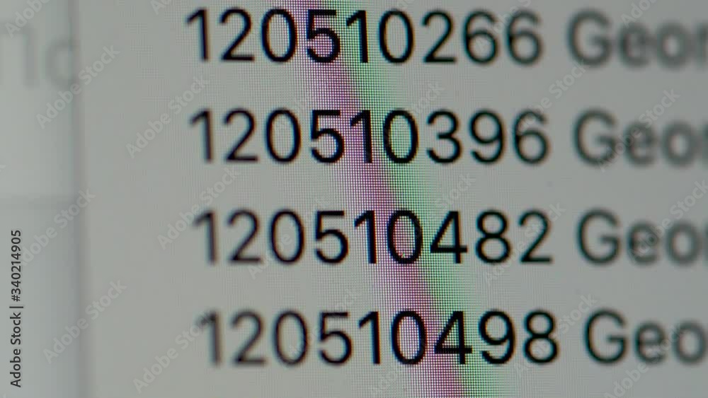 Running numbers and text on the monitor. Stock Video | Adobe Stock