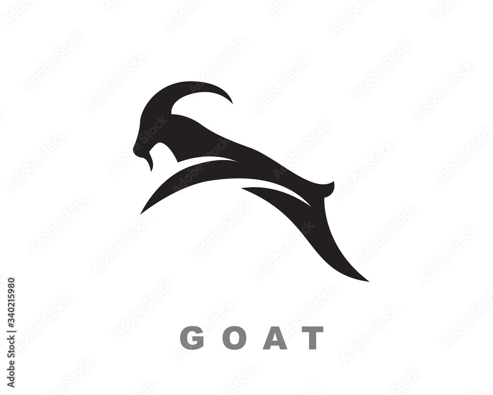abstract simple Goat jump style logo design inspiration Stock Vector ...