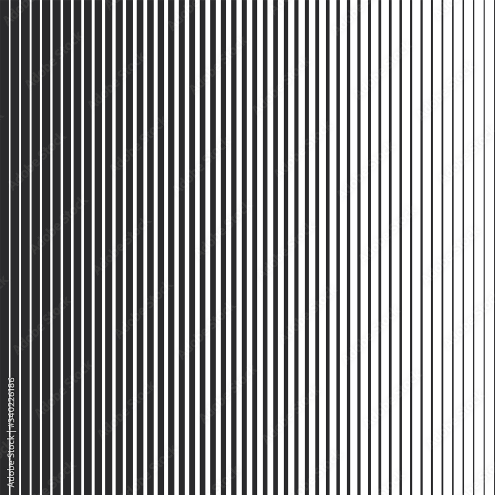 Line halftone pattern with gradient effect. Horizontal lines in black ...
