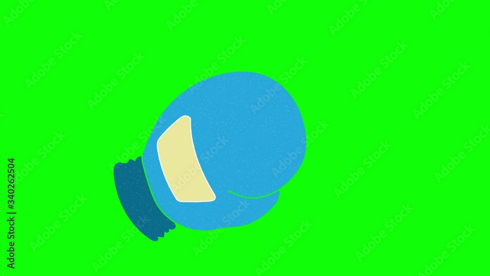 Video Stock boxing gloves hand drawn green screen. floating loop ...