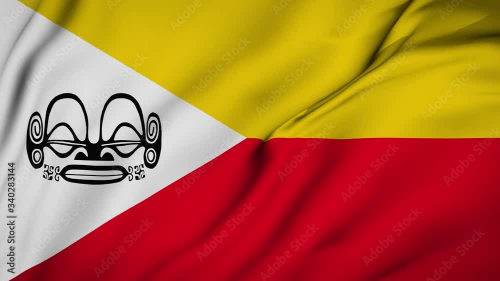 Marquesas Islands flag is waving 3D animation. Marquesas Islands flag ...