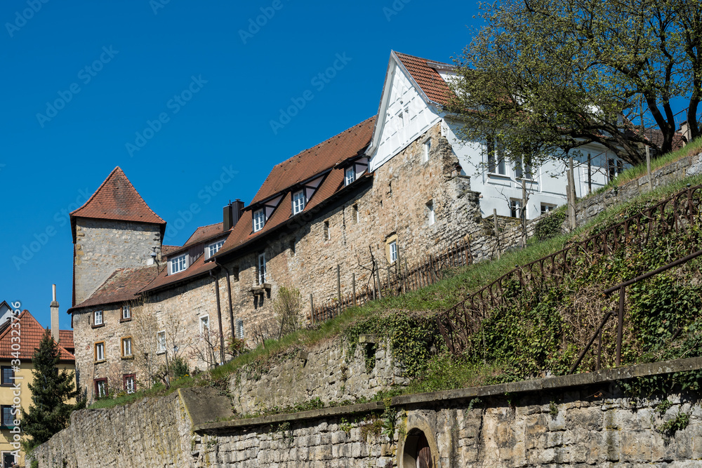 Stadtmauer und Hohenstaufentor in Bad Wimpfen Stock Photo | Adobe Stock