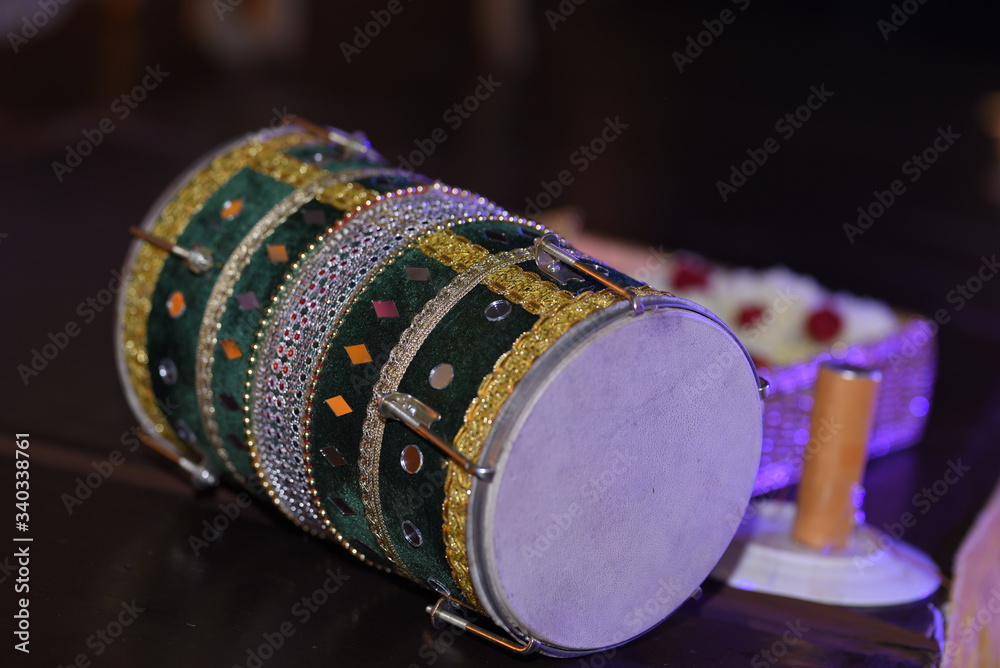 traditional pakistani dholki for songs in mehndi night of wedding ...