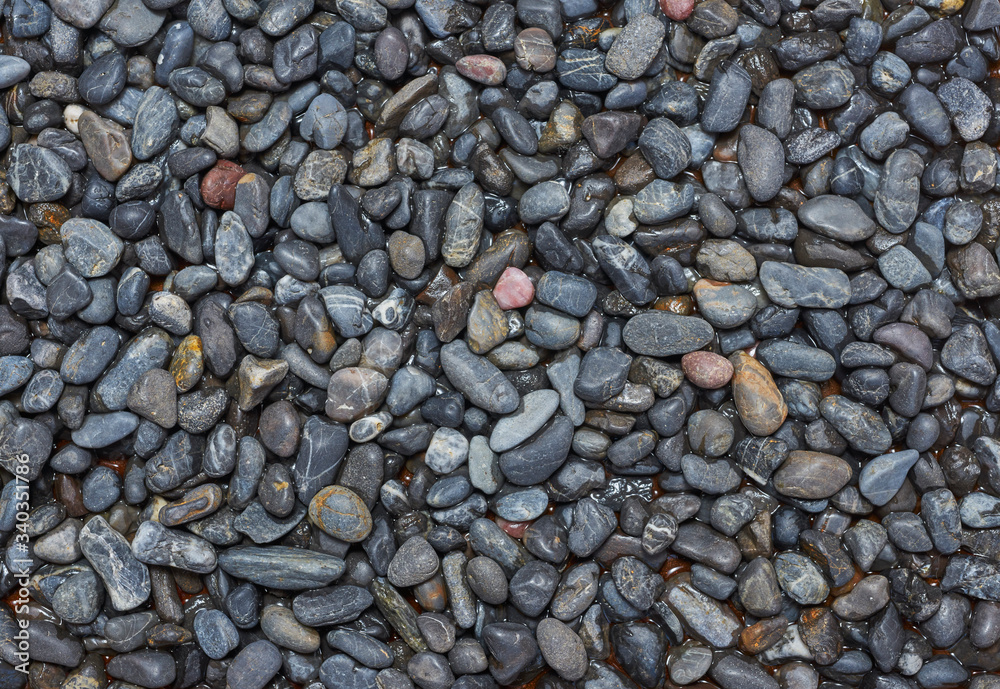 Black Dark Pebbles For Background or Texture Moody Wet Stone surface ...