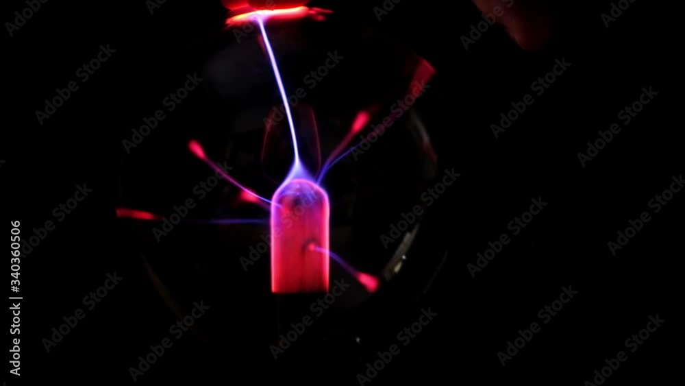 Plasma ball lamp, Tesla Coil experiment with electricity, plasma lamp ...