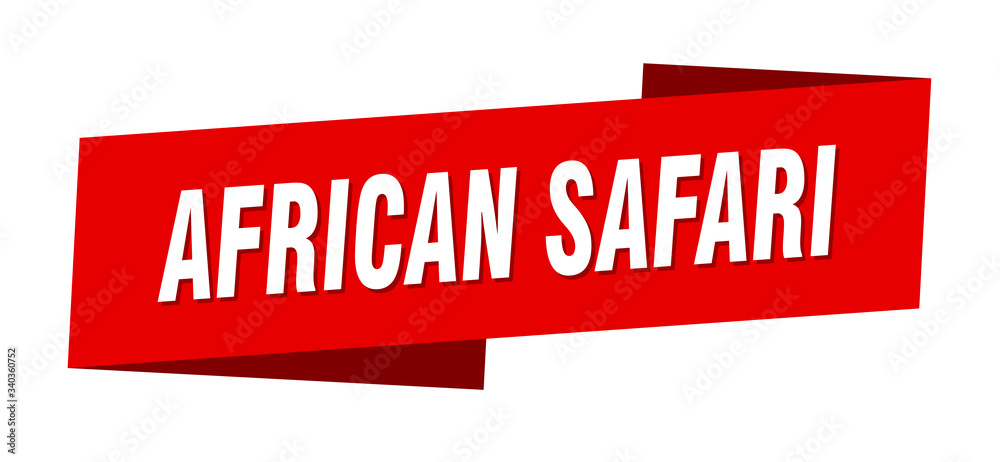 african safari banner template. african safari ribbon label sign Stock ...