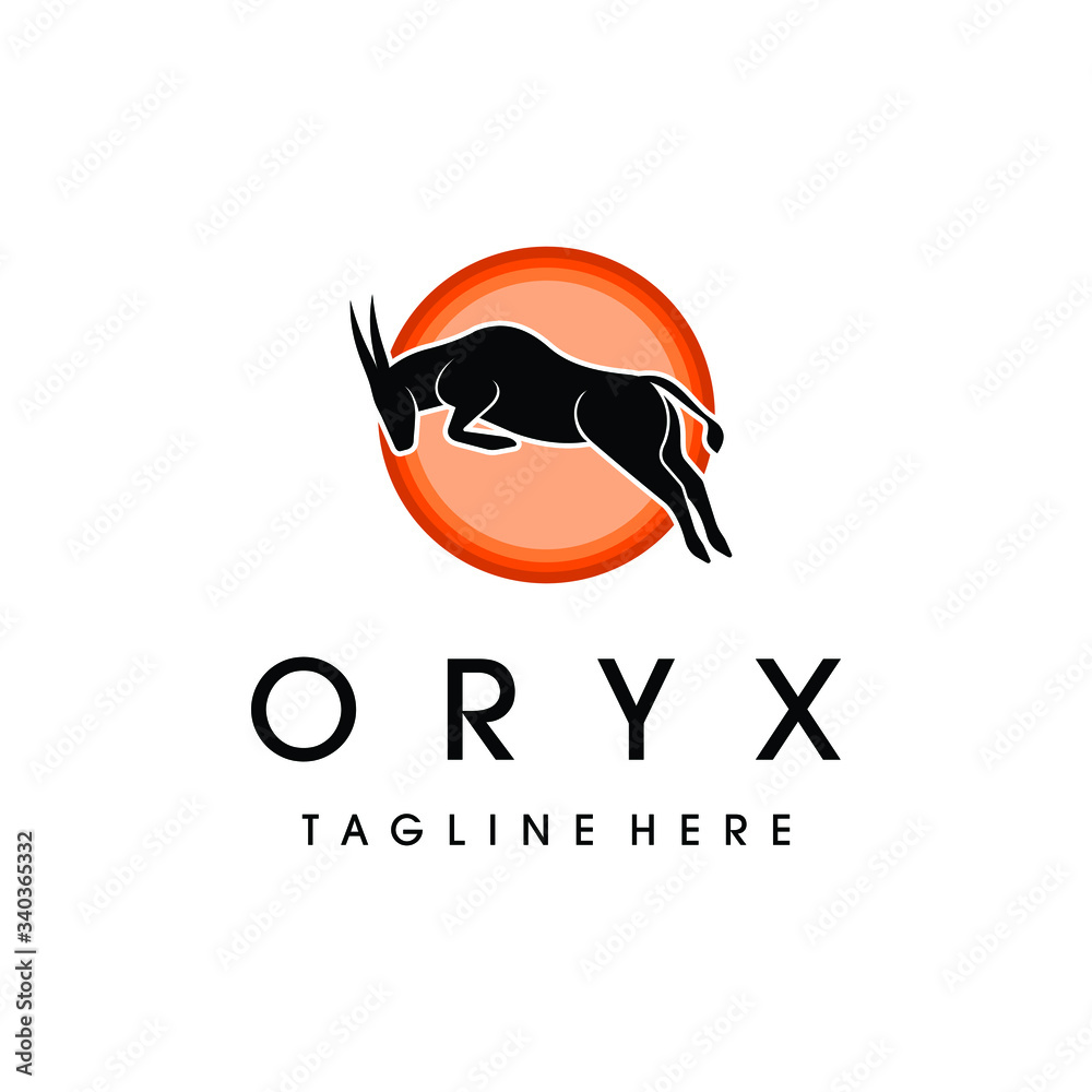 Oryx logo vector design. Awesome a oryx arabian logo. A oryx animal ...