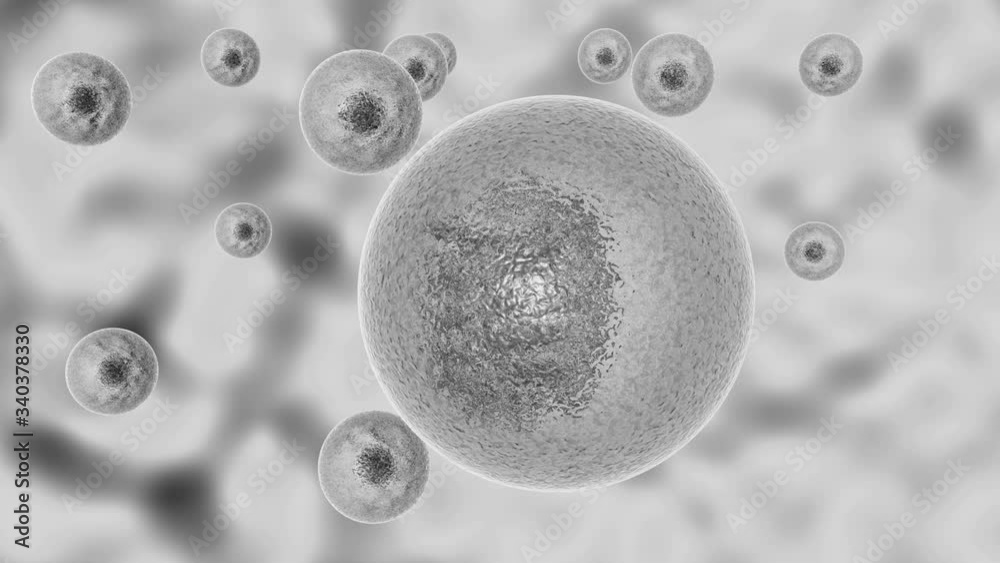 Stockvideon 3D animation of process infecting living cell with ...