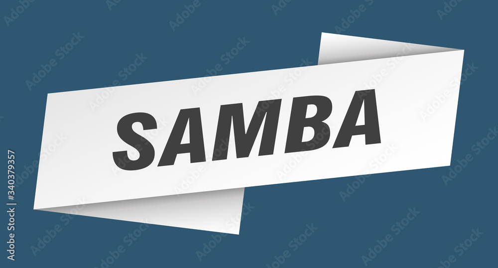 samba banner template. samba ribbon label sign Stock Vector | Adobe Stock