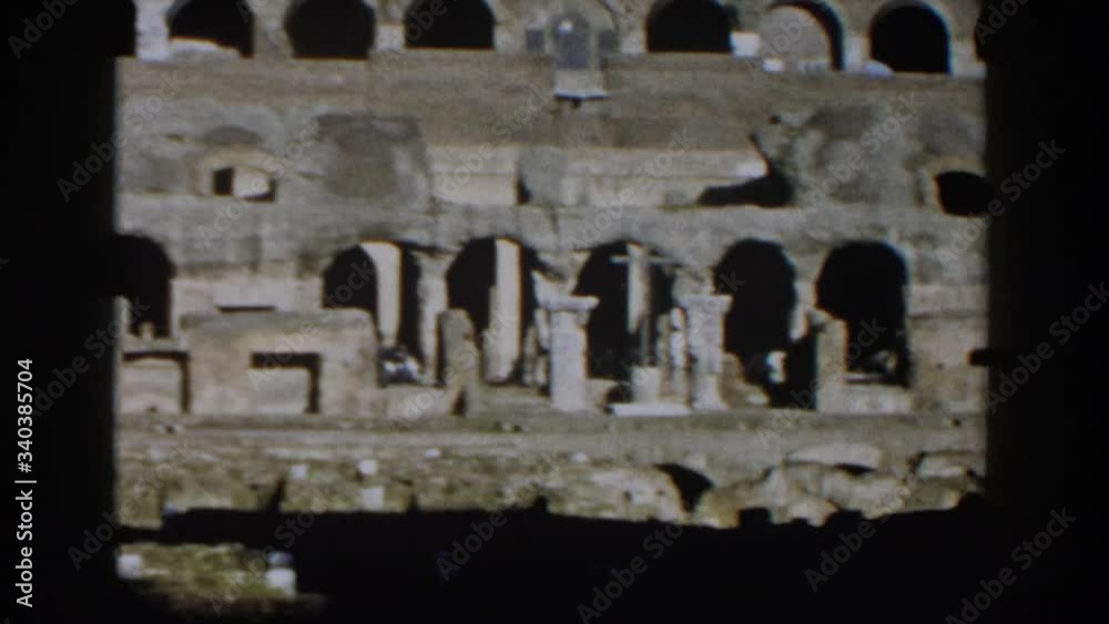ROME ITALY-1959: An Old Building Built Of Bricks And Mortar Is Being ...