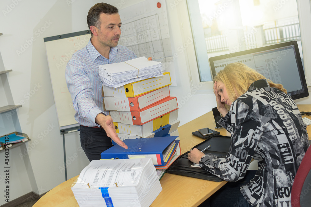 Stress and work overload in the workplace Stock Photo | Adobe Stock