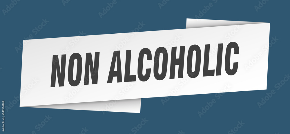 non alcoholic banner template. non alcoholic ribbon label sign Stock ...