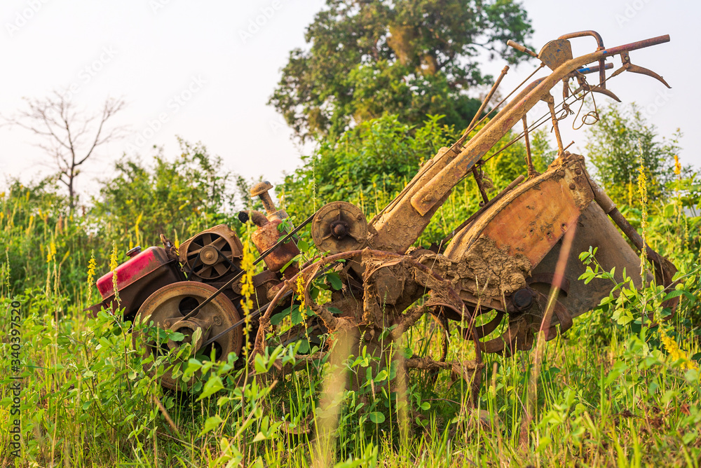 Walking Tractor and tiller, plower used in agriculture/Hand held ...