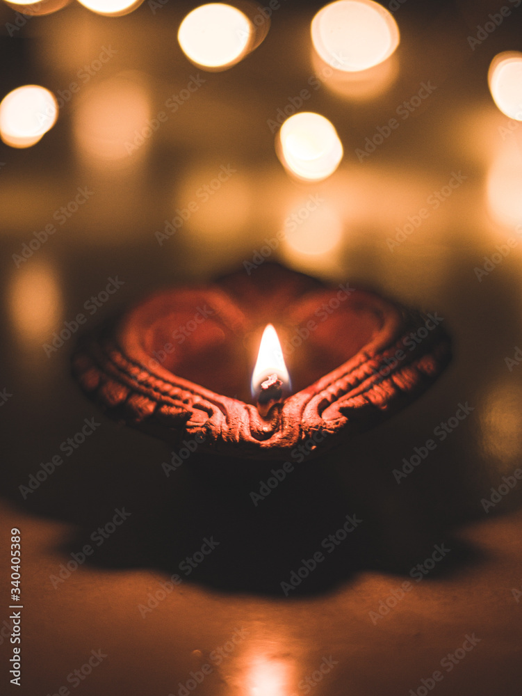 Decorated diya photo for indian festivals. Stock Photo | Adobe Stock