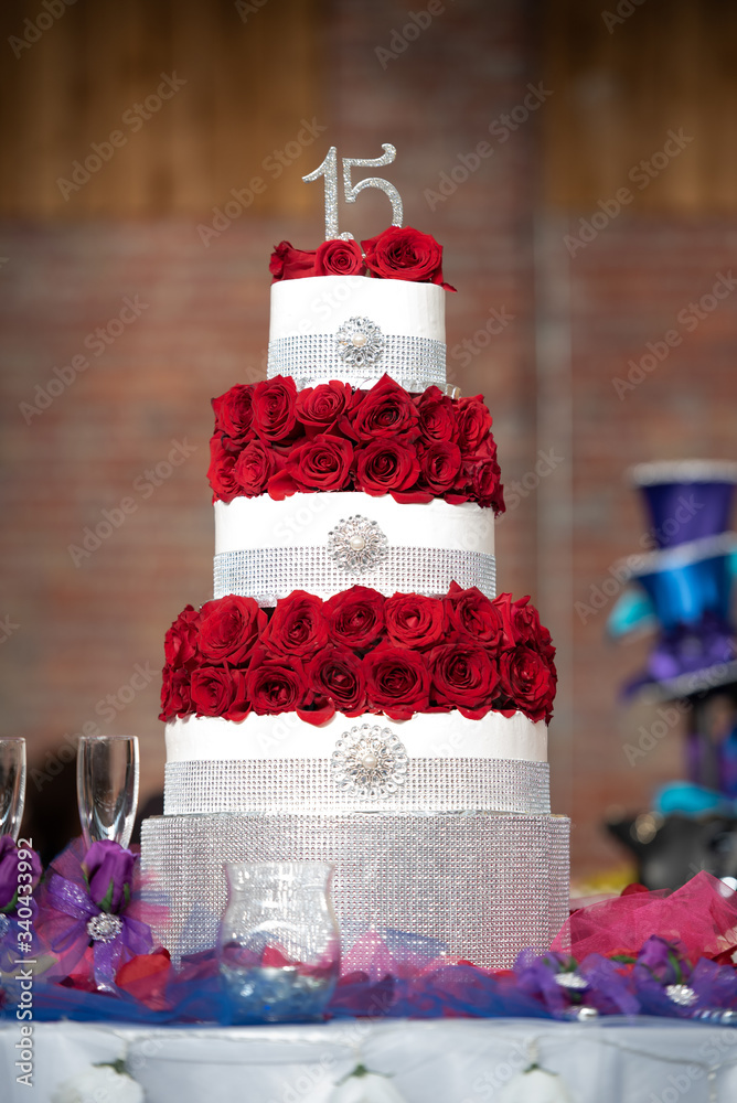 Quinceanera cake Stock Photo | Adobe Stock