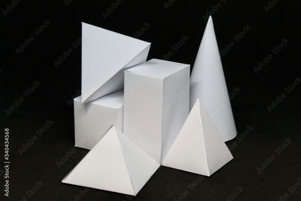 white paper 3D shapes Stock Illustration | Adobe Stock